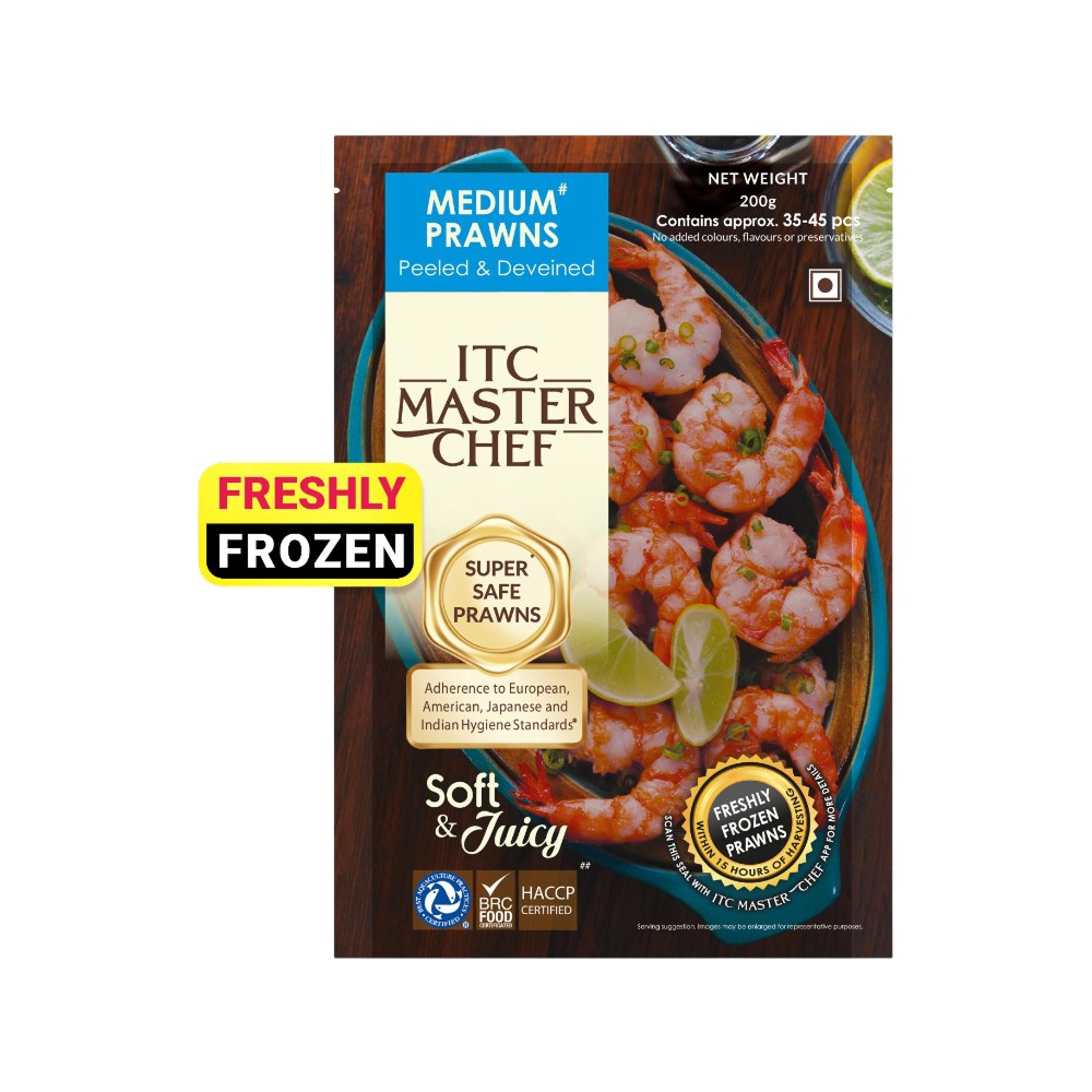 ITC Master Chef Medium Prawns Peeled & Deveined (Frozen) Price - Buy ...