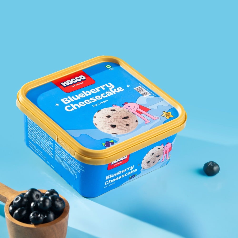 Hocco Blueberry Cheesecake Ice Cream Tub Price - Buy Online at ₹255 in ...