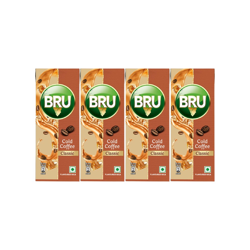 Bru Classic Cold Coffee (180 ml) - Pack of 4 Price - Buy Online at ₹136 ...
