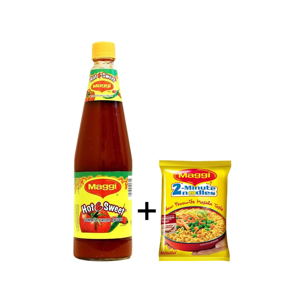 Maggi Hot & Sweet Tomato Chilli Sauce - Free Maggi Masala 2 minute ...