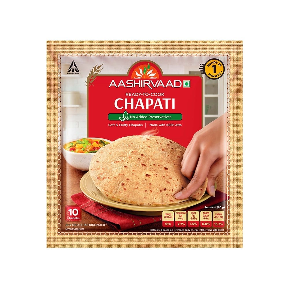 Aashirvaad Ready to Cook Chapati Price - Buy Online at Best Price in India
