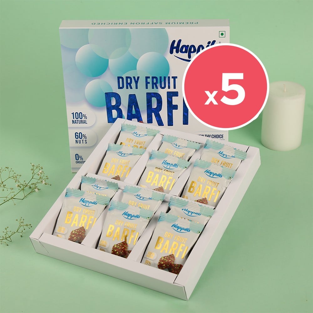 Happilo Dry Fruit Barfi Gift Box - Pack of 5 Price - Buy Online at Best ...