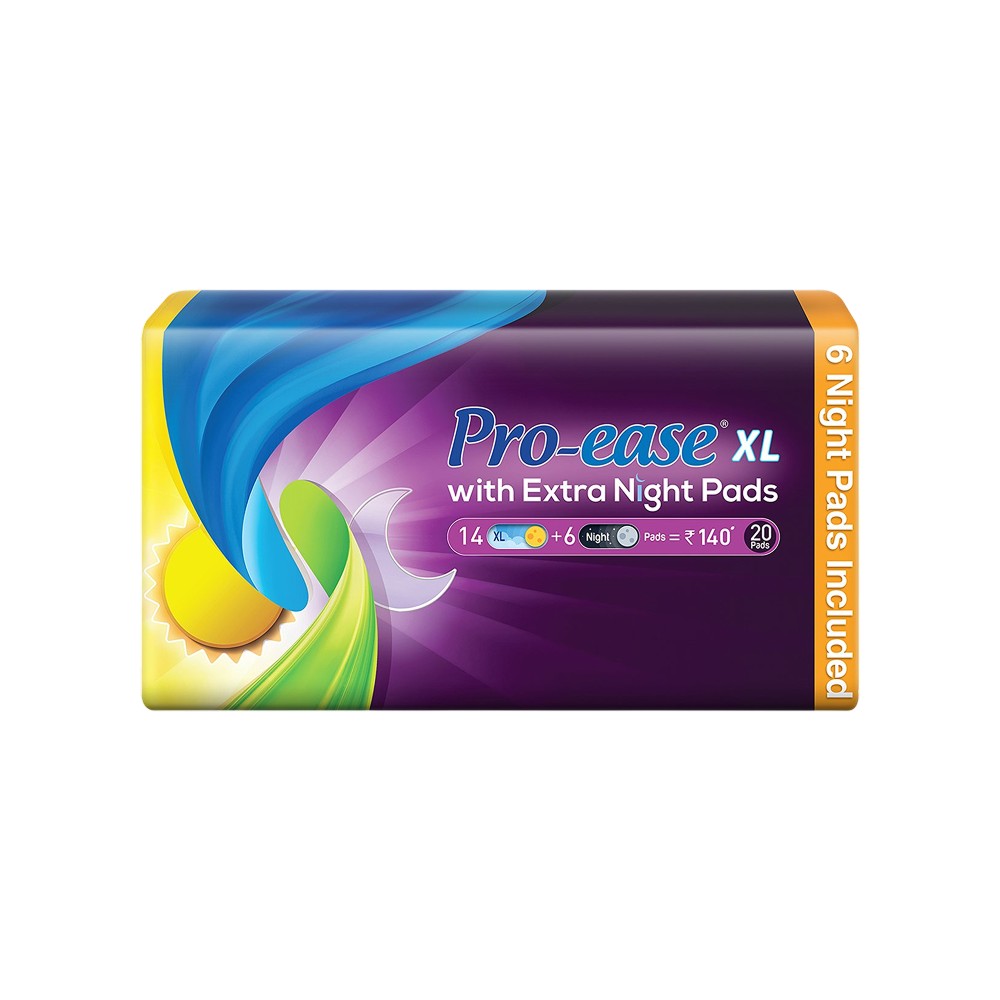 Pro-ease Day & Night Sanitary Pads Price - Buy Online at ₹130 in India