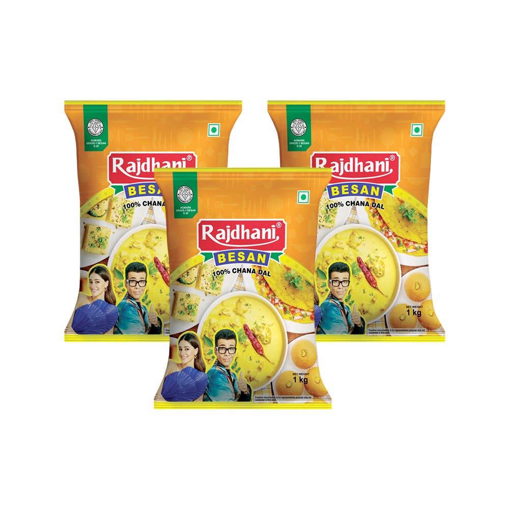 Rajdhani Besan (1 kg) - Pack of 3 Price - Buy Online at Best Price in India