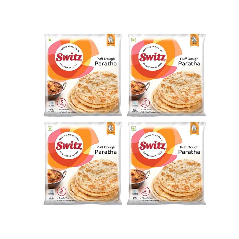 Switz Puff Dough Paratha (Frozen) - Pack of 4 Price - Buy Online at ...