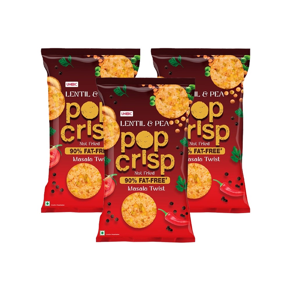 Unibic Lentil & Pea Masala Twist Pop Crisps - Pack of 3 Price - Buy ...