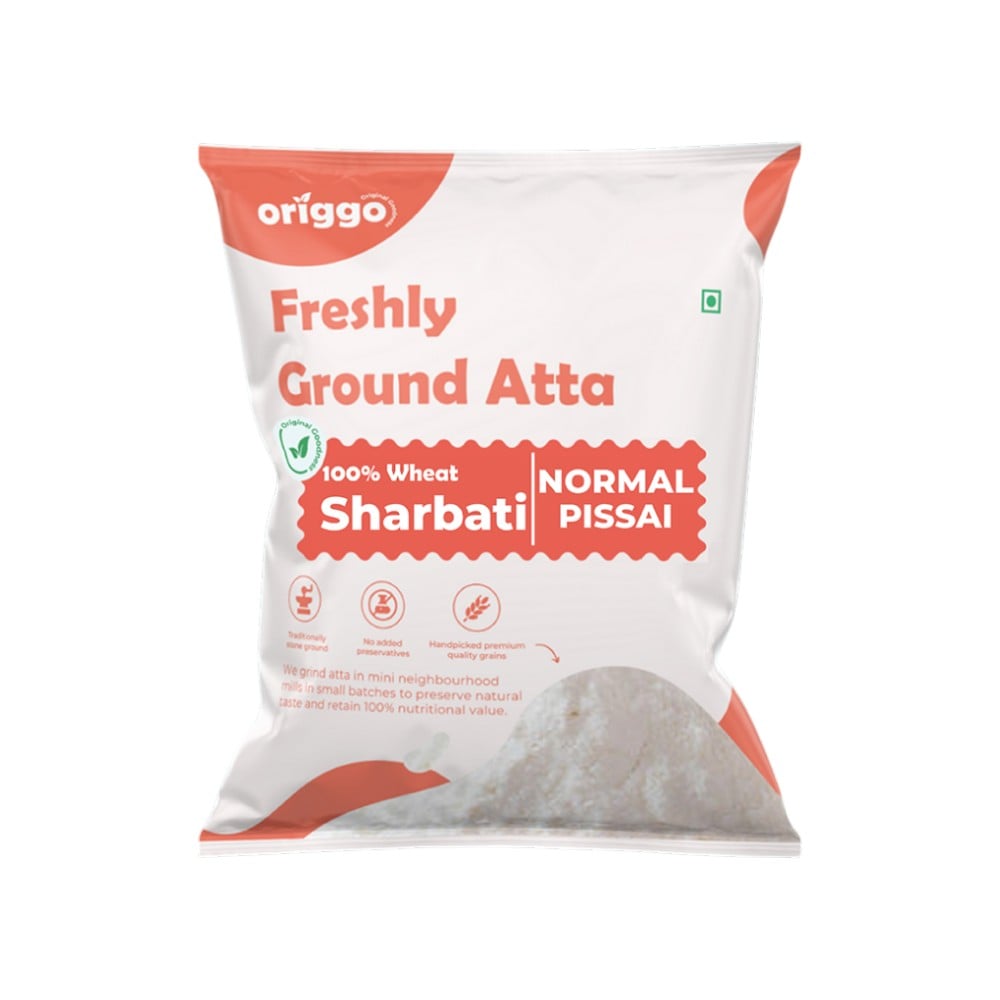 Origgo Stone Ground Sharbati Atta Normal Pissai Price - Buy Online at ...
