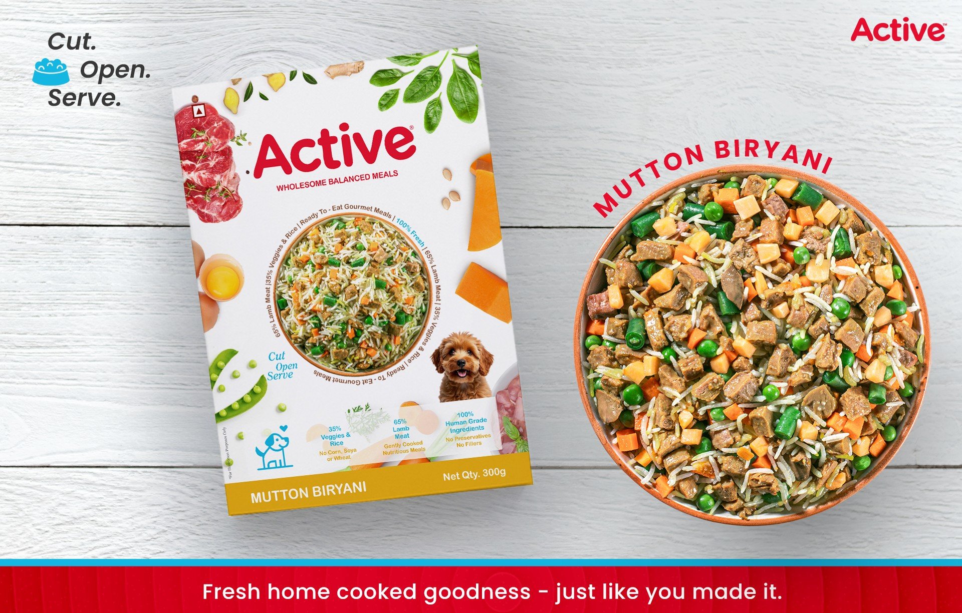 Active Fresh Mutton Biryani Wet Dog Food Price - Buy Online at ₹270 in ...