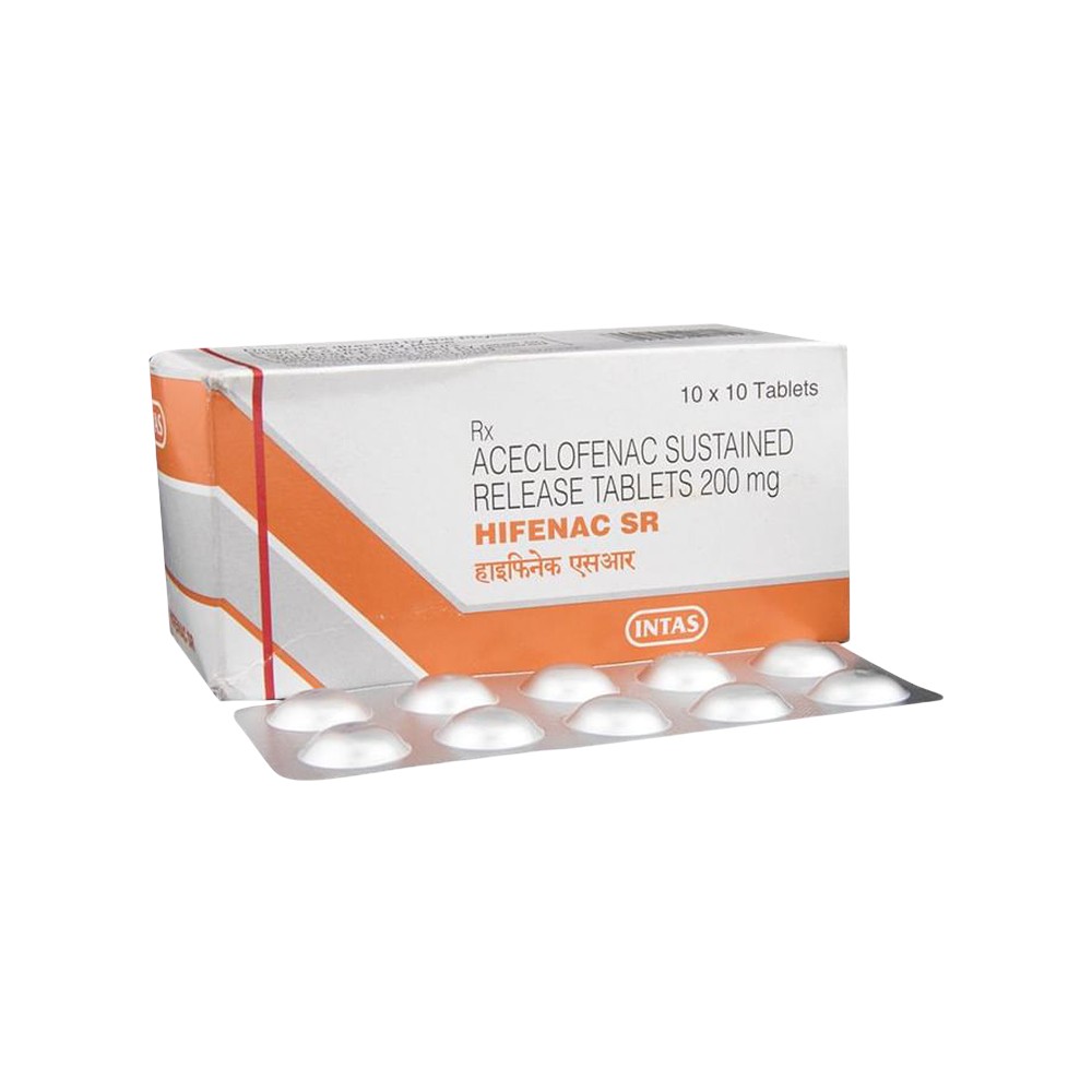 Hifenac SR 200mg Strip Of 10 Tablets Price - Buy Online at ₹95 in India