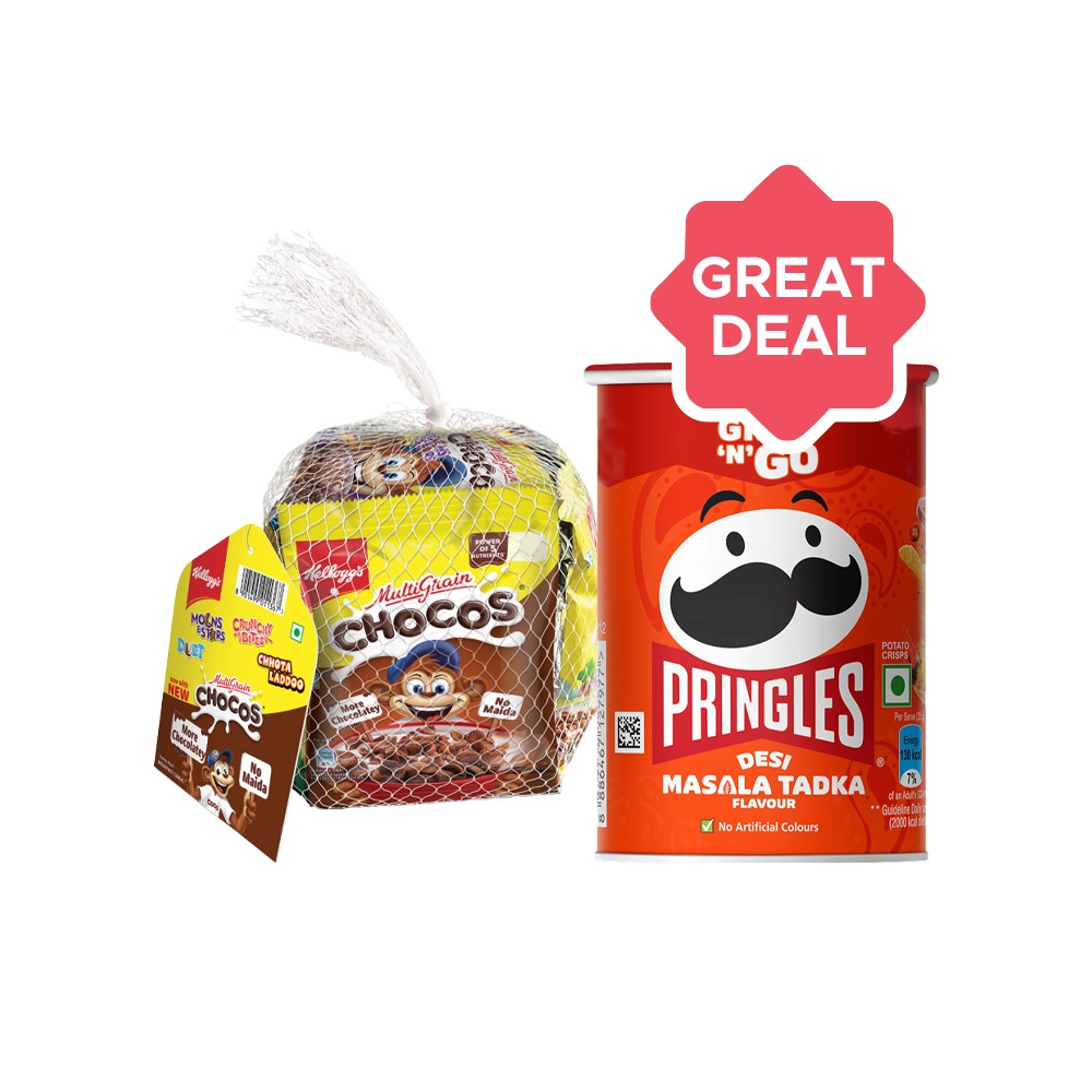 Kellogg's Chocos Chocos Multigrain Variety Pack + Pringles Grab 'N' Go ...