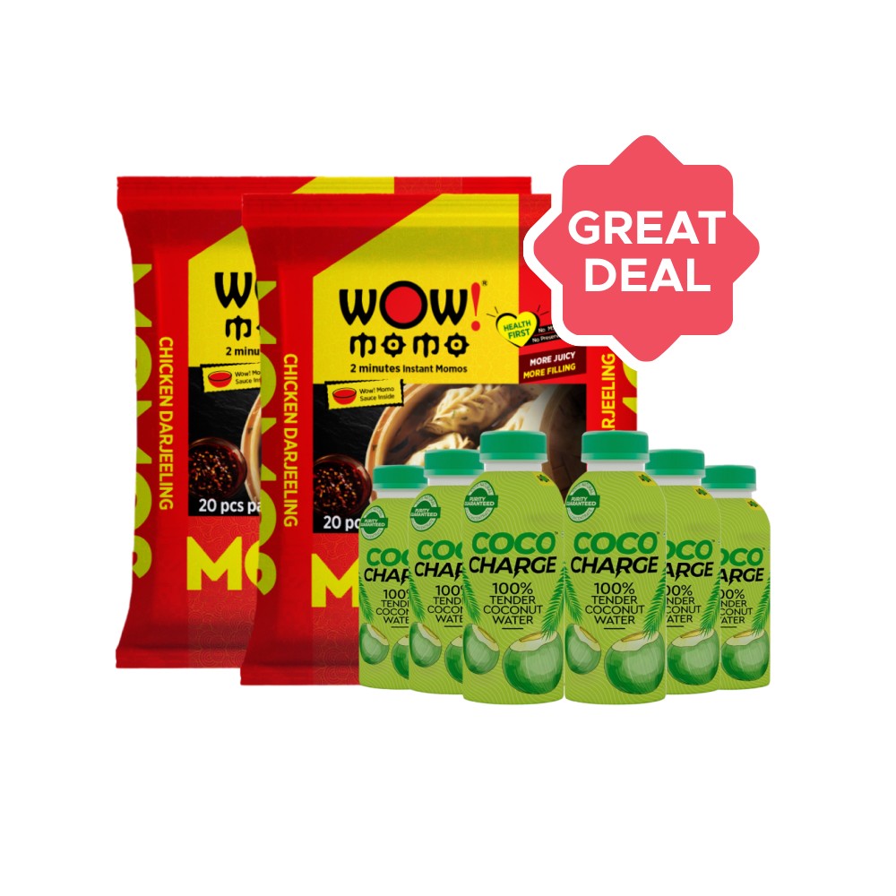 Wow! Momo Darjeeling Chicken Momos - 20 pieces (Frozen) x 2 + Wow! Coco ...