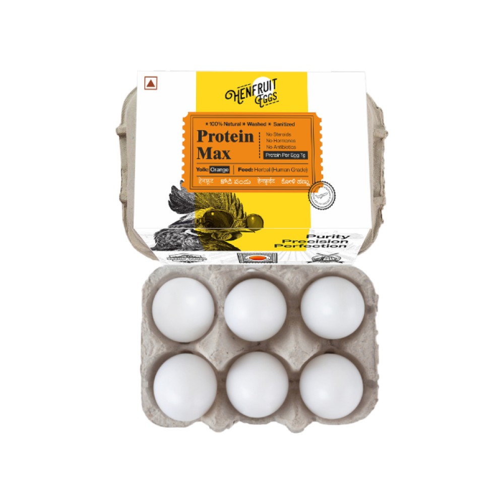 Hen Fruit Protein Rich Eggs - 6 Pieces Price - Buy Online at ₹84 in India
