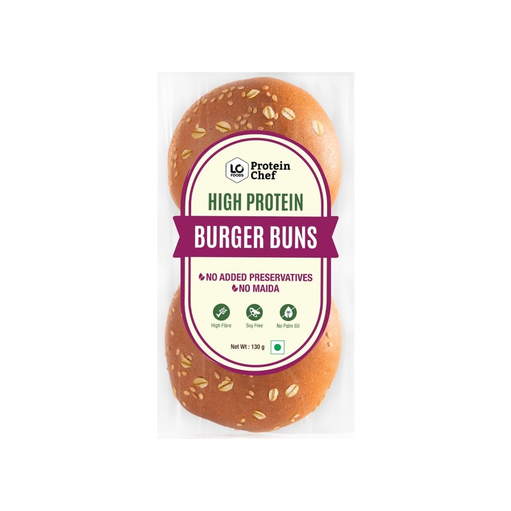 Protein Chef High Protein Burger Bun (No Maida, Multigrain) Price - Buy ...