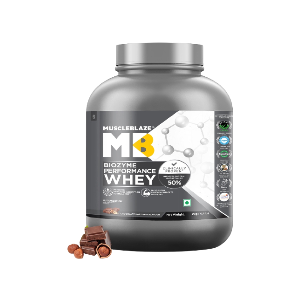 MuscleBlaze Biozyme Performance Whey Protein (Chocolate Hazelnut) Price ...
