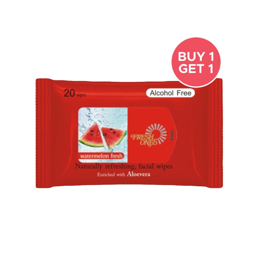 Fresh Ones Naturally Refreshing Watermelon Face Wipes - Buy 1 Get 1 ...