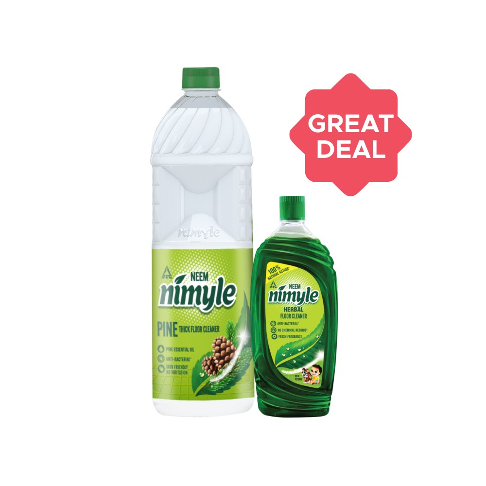 Nimyle ITC Floor Cleaner - Pine + ITC Eco friendly Herbal Floor Cleaner ...