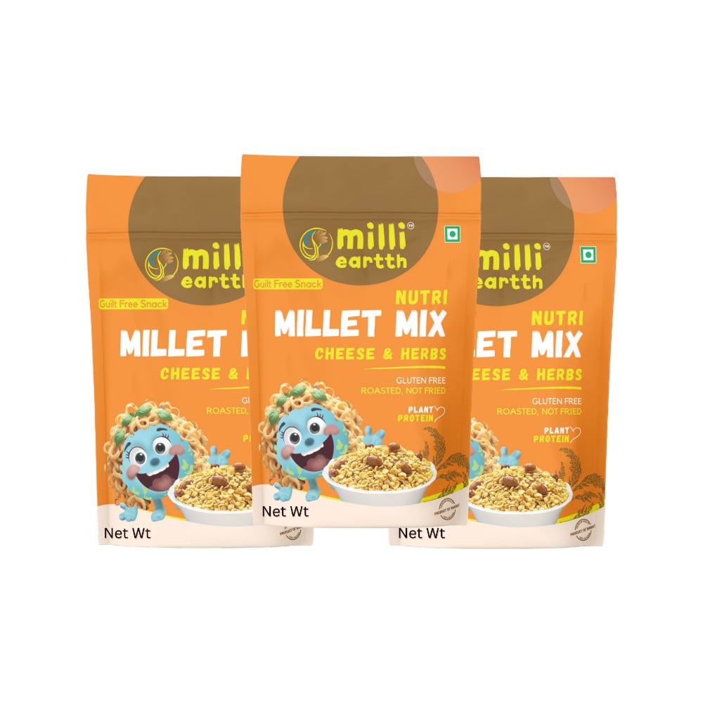 Millieartth Crunchy Millet Namkeen (Cheese & Herb) Price - Buy Online ...