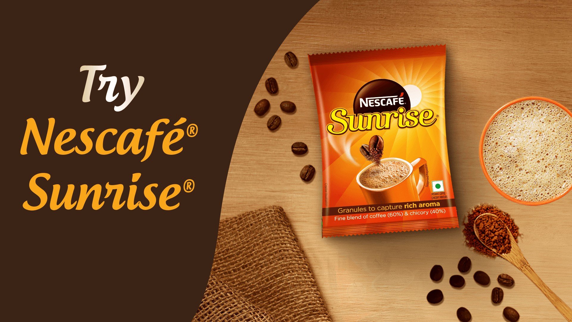 Nescafe Sunrise Instant Coffee Powder, Strong Taste, Coffee-Chicory Mix ...