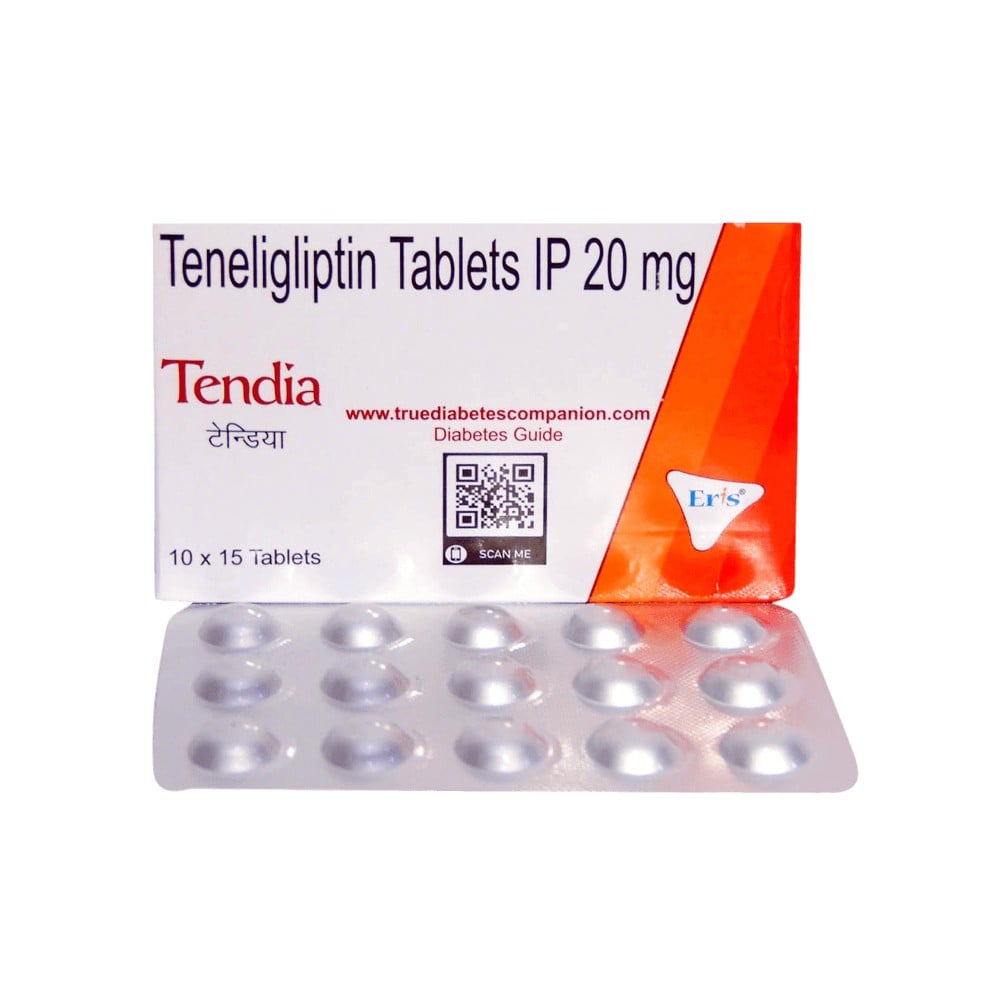 Tendia 20mg Strip Of 15 Tablets Price - Buy Online at ₹171 in India