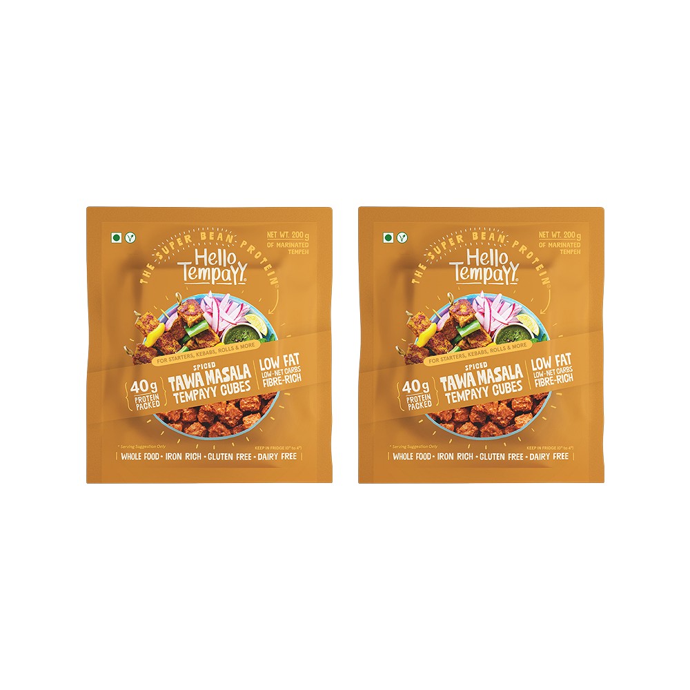 Hello Tempayy 40g Protein Masala Tempeh Cubes - Pack of 2 Price - Buy ...