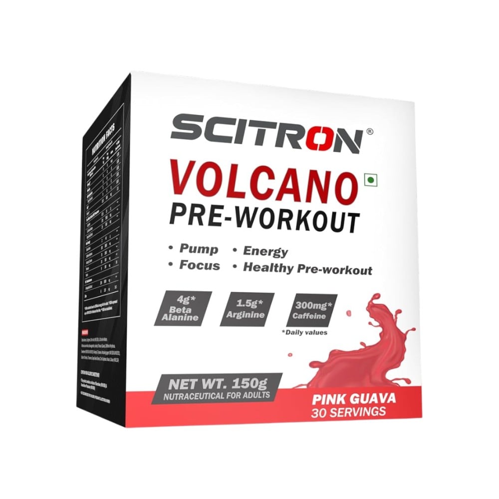 Scitron Volcano Pre Workout (Pink Guava) Price - Buy Online at Best ...