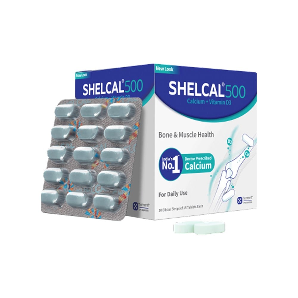 Shelcal 500mg Tablets Price - Buy Online at ₹163 in India