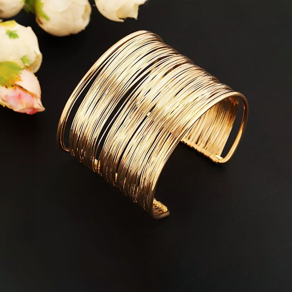 Jewels Galaxy Statement Cuff Bracelet (Golden) Price - Buy Online at ...