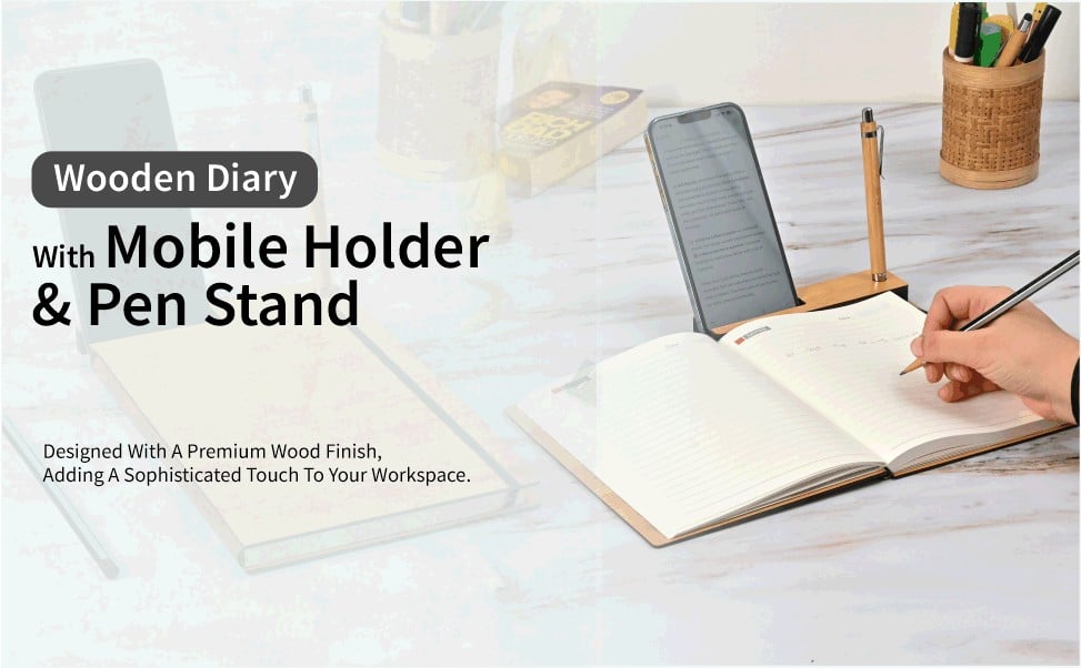 GKD Wooden Single Line Diary (A5, 200 pages, Light Brown) Price - Buy ...