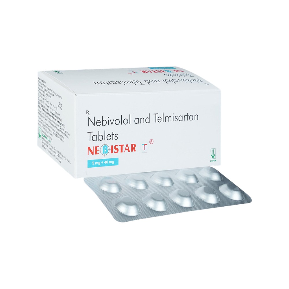 Nebistar T 5/40 mg Strip of 10 Tablets Price - Buy Online at Best Price ...