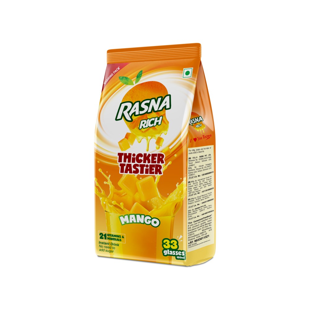 Rasna Insta Mango Drink Mix Price - Buy Online at ₹150 in India