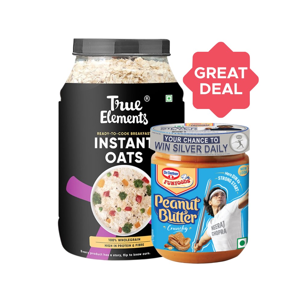 Dr. Oetker FunFoods Crunchy Peanut Butter + True Elements Instant ...
