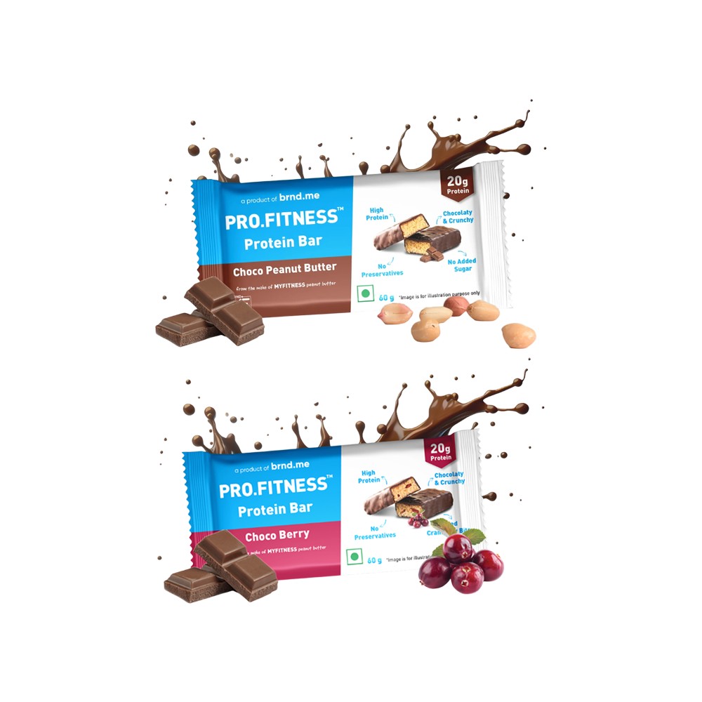 PRO.FITNESS 20g Protein Bar (Choco Peanut Butter) + 20g Protein Bar ...