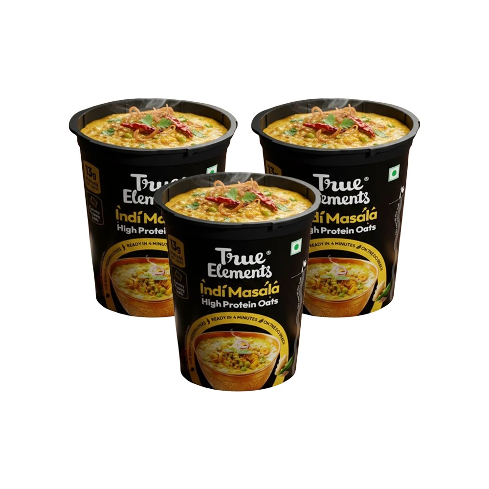 True Elements Indi Masala High Protein Instant Oats - Pack of 3 Price ...