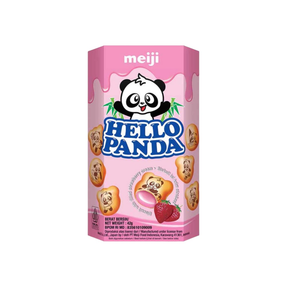 Meiji Hello Panda Strawberry Flavour Center Filled Biscuits Price - Buy ...
