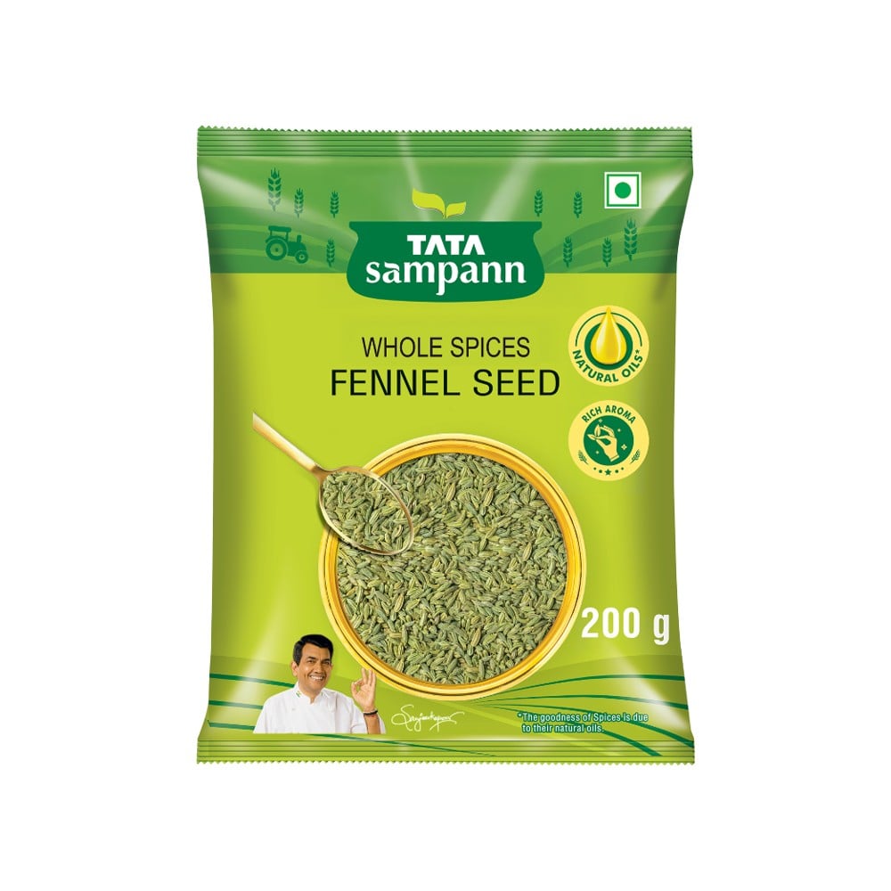 Tata Sampann Fennel/ Saunf Seeds (Whole Spices) Price - Buy Online at ...