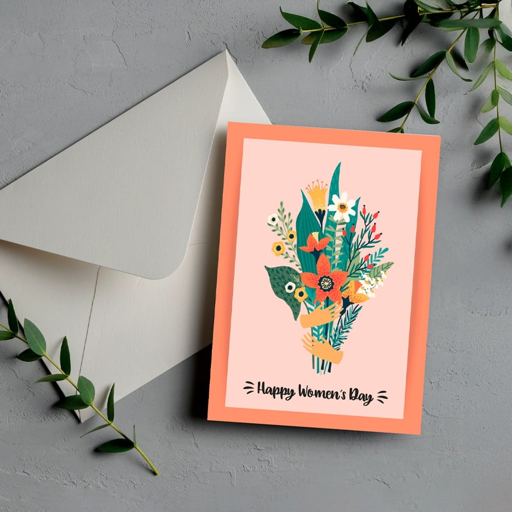 Happy Women's Day Greeting Card (Multicolour) - Quace Price - Buy ...
