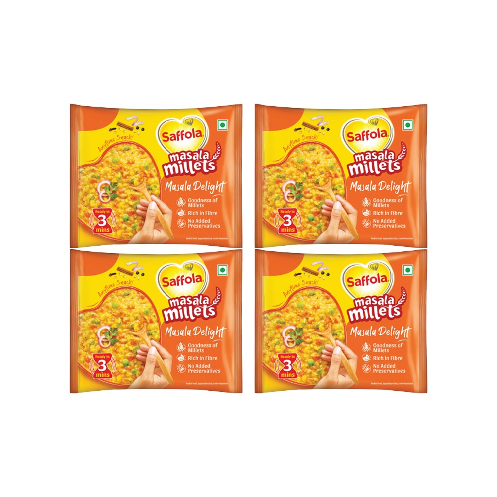 Saffola Masala Millet Delight - Pack of 4 Price - Buy Online at ₹74 in ...