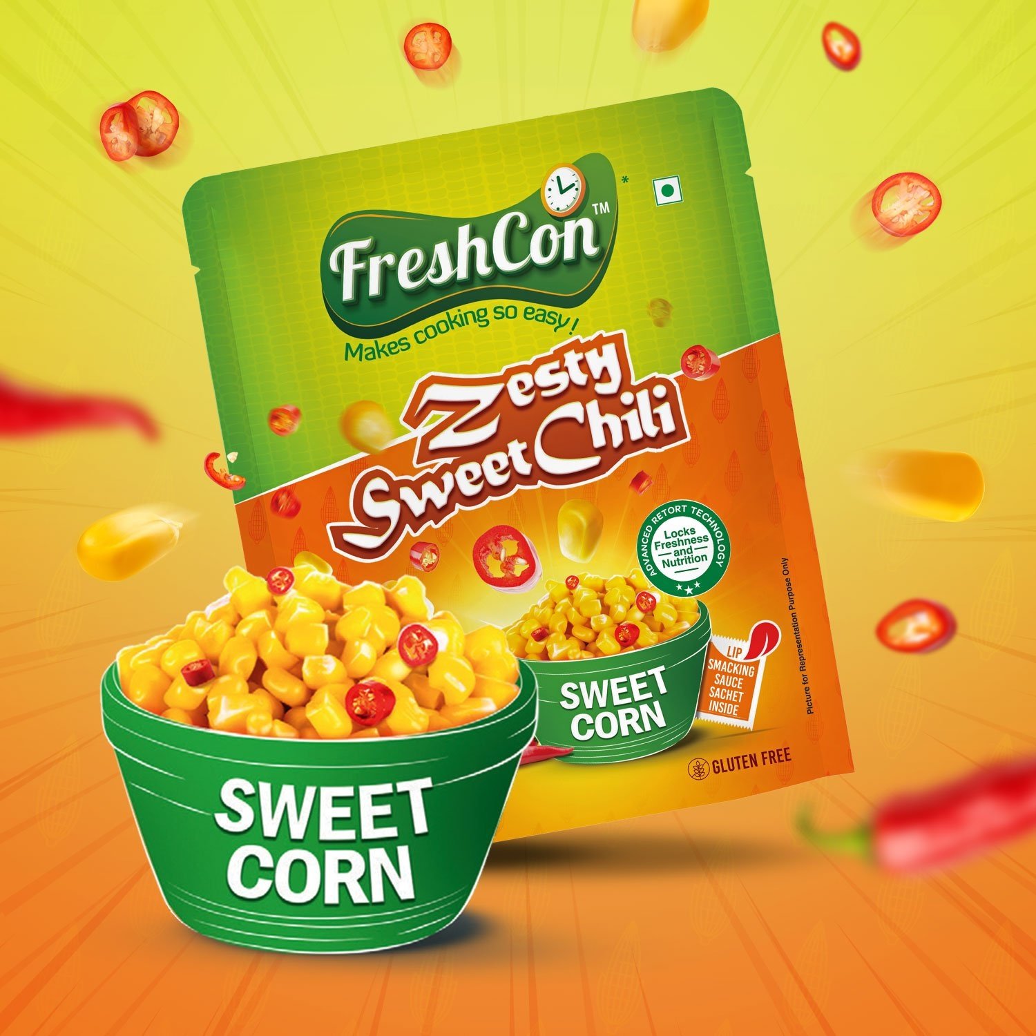 Freshcon Zesty Sweet Chili Sweet Corn Kernels Price - Buy Online at ₹73 ...