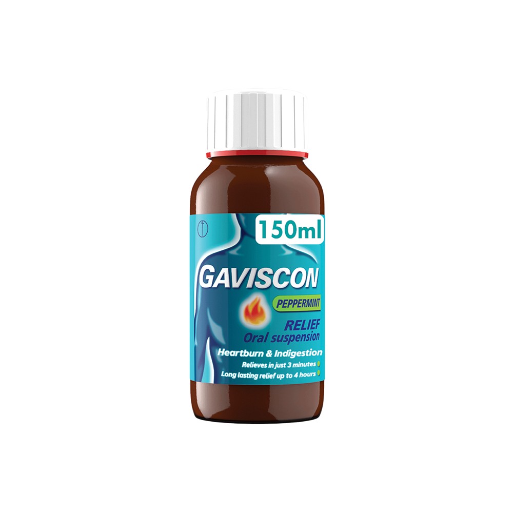 Gaviscon Peppermint Liquid for Instant Relief from Heartburn ...
