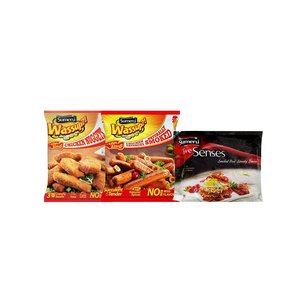 Sumeru Wassup Chicken Nuggets (Frozen) - Buy 1 Get 1 Free + Smoked Pork ...