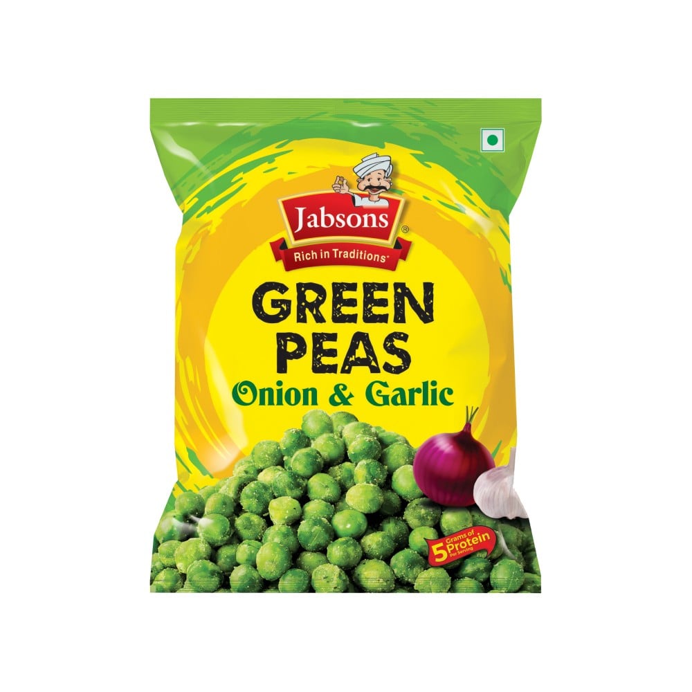 Jabsons Onion & Garlic Green Pea Snack Price - Buy Online at ₹80 in India