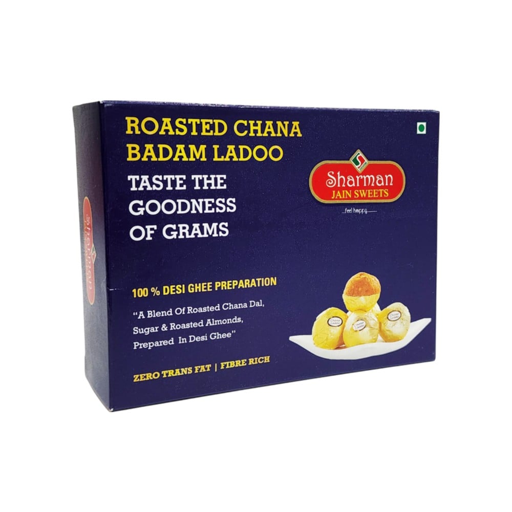 Roasted Chana Badam Laddu by Sharman Jain Sweets Price - Buy Online at ...