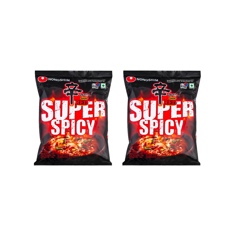 Nongshim Shin Red Super Spicy Noodles - Pack of 2 Price - Buy Online at ...