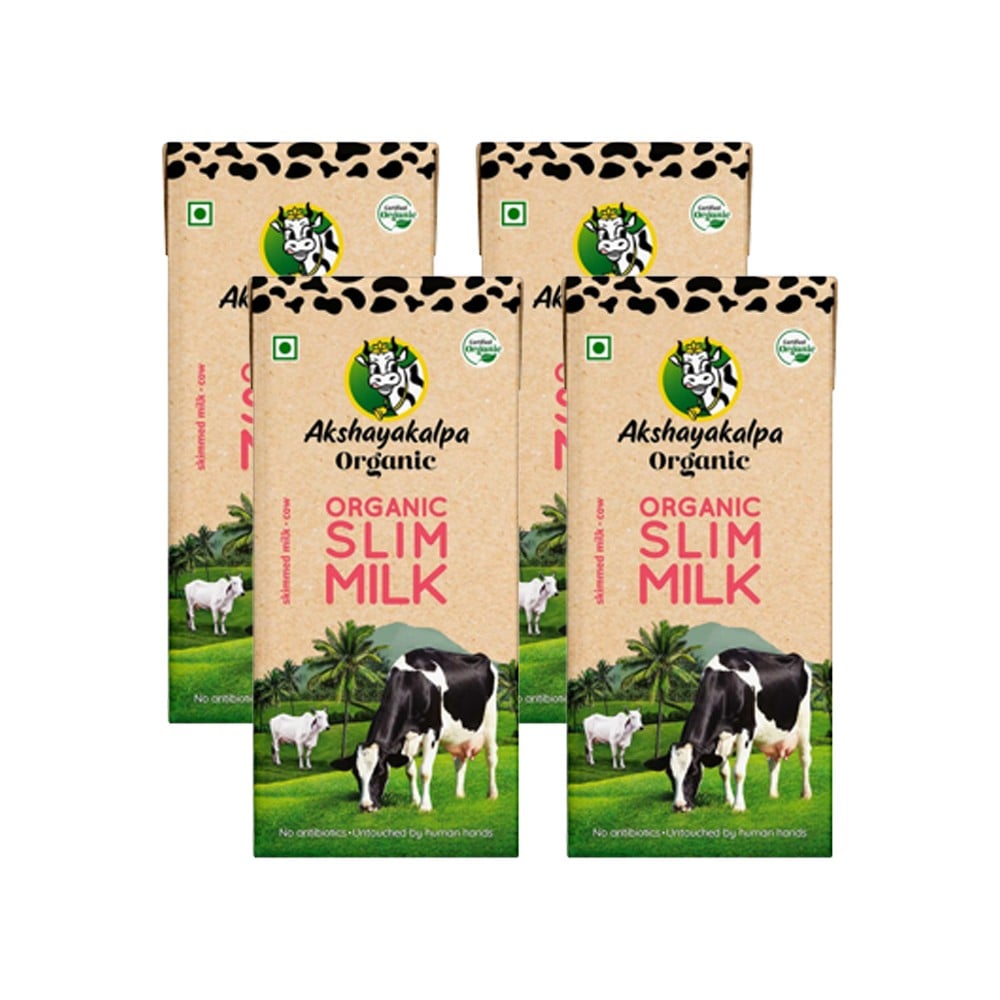 Akshayakalpa Organic Slim Milk - Pack of 4 Price - Buy Online at Best ...