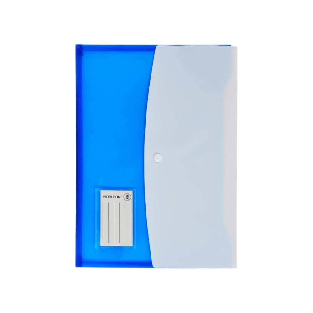 Worldone Button File Folder (Blue, White) Price - Buy Online at ₹50 in ...