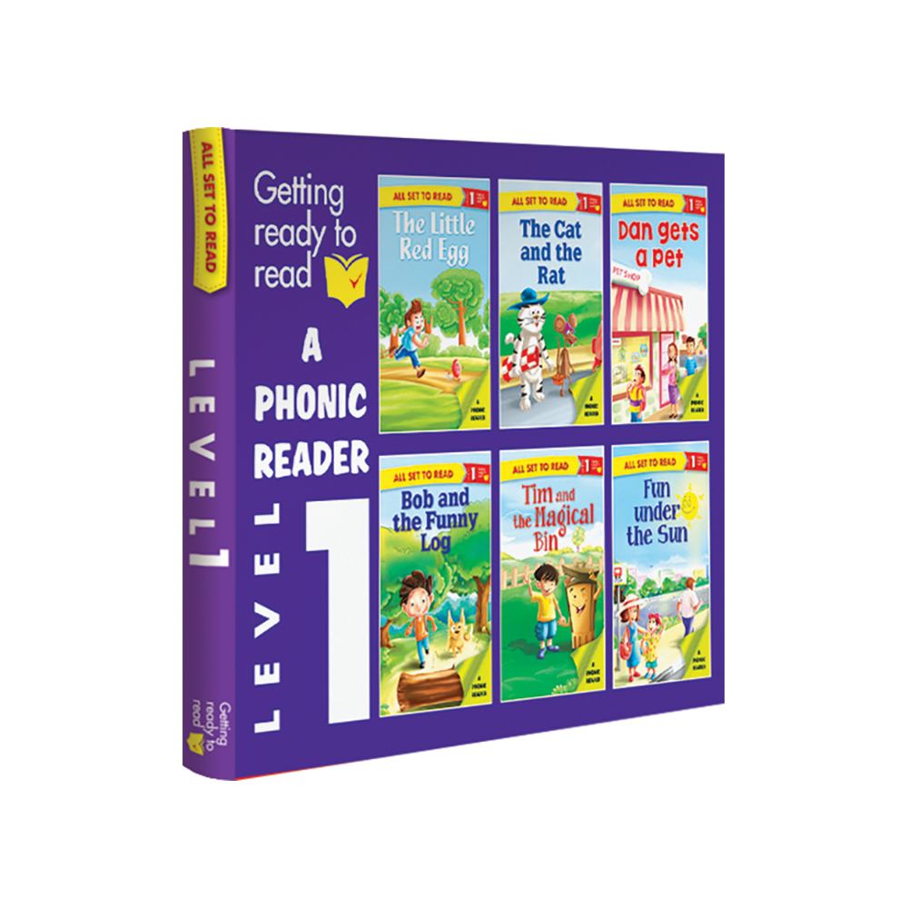 All set to Read-A Phoenic Reader-Level 1- Phonics Readers- 6 Pcs in a ...