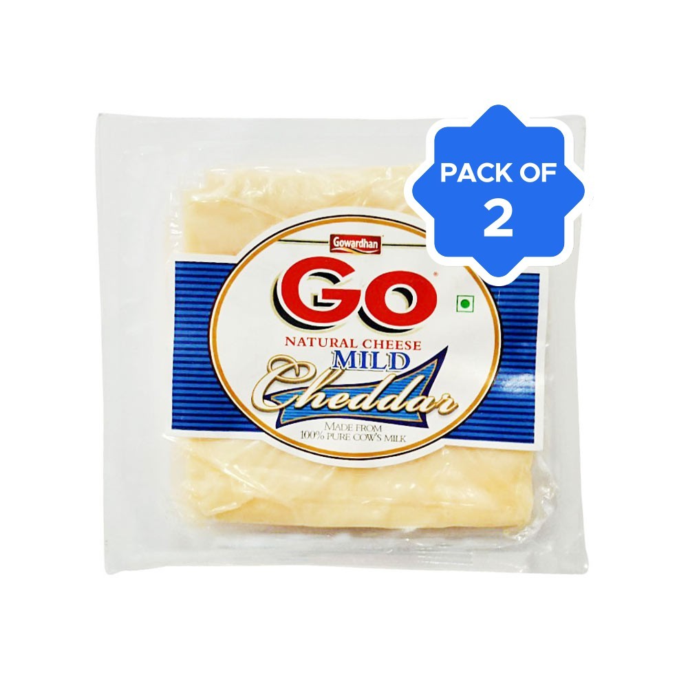 Gowardhan Natural Mild Cheddar Cheese Block - Pack of 2 Price - Buy ...