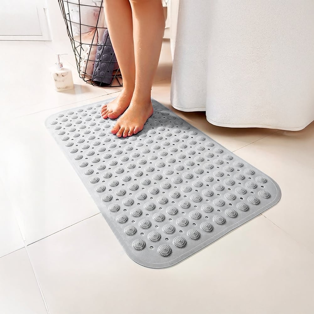 Bianca Anti-Slip Bath Mat (30" x 18", Rubber, Grey) Price - Buy Online ...