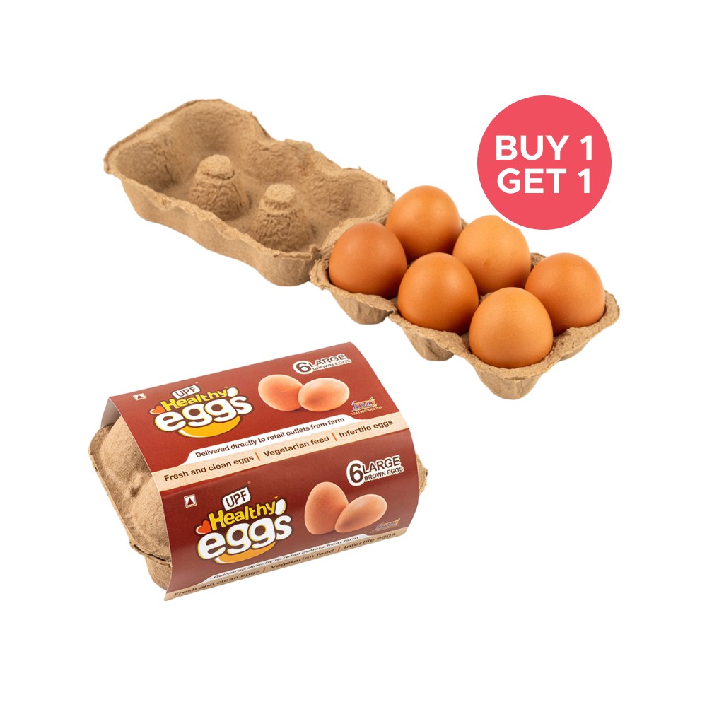 UPF Healthy Brown Eggs - 6 pieces - Buy 1 Get 1 Free Price - Buy Online ...