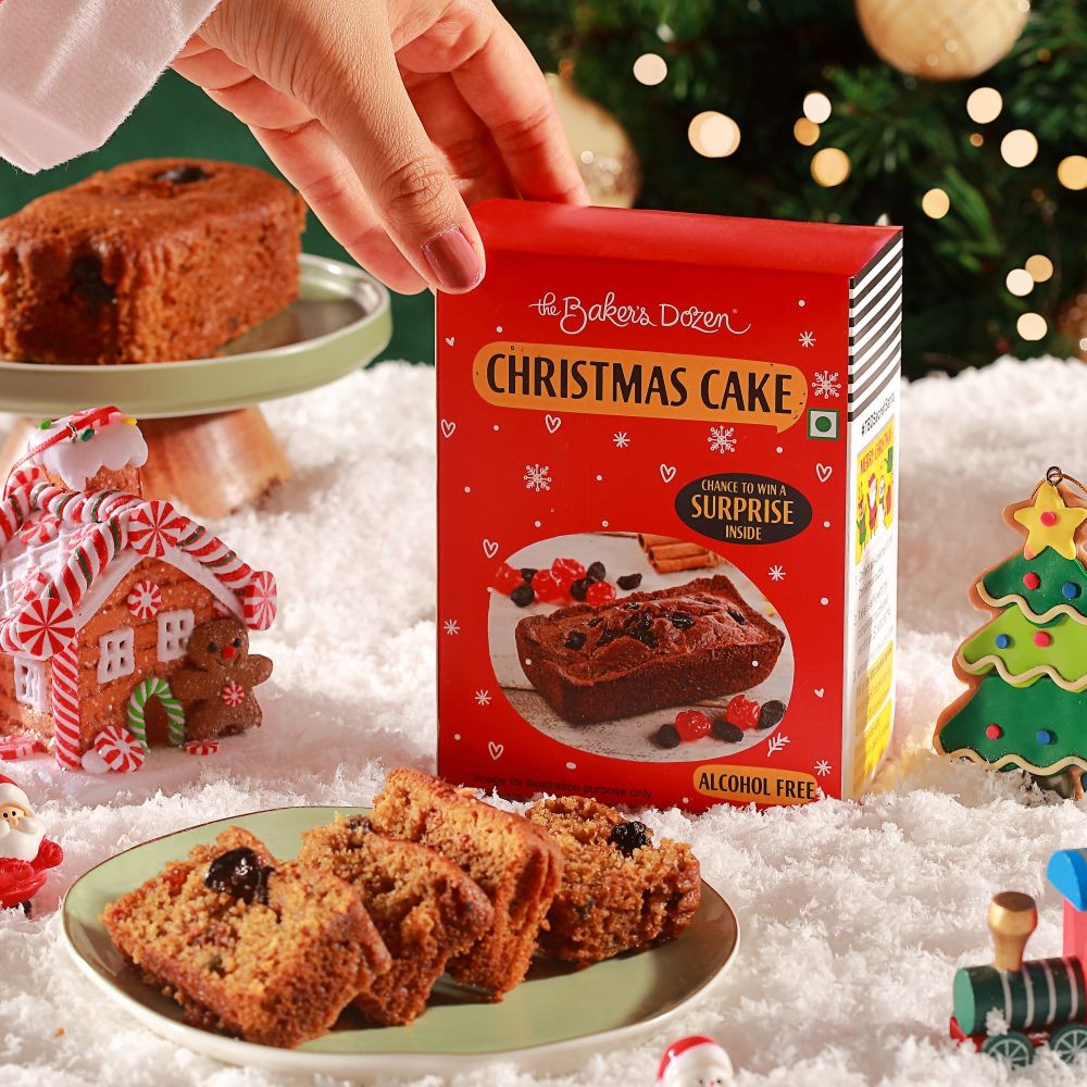 The Baker's Dozen Christmas Fruit Cake (Eggless) Price - Buy Online at ...